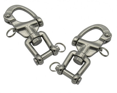 Quick Release Safety Shackles X2 (Small Horse Harness Snap Hook Carriage)