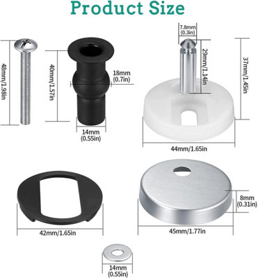 Quick Release Toilet Seat Fixings, Universal Toilet Seat Top Fittings ...