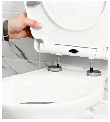 Quick Release White PP Plastic Toilet Seat Soft Close Heavy Duty ...