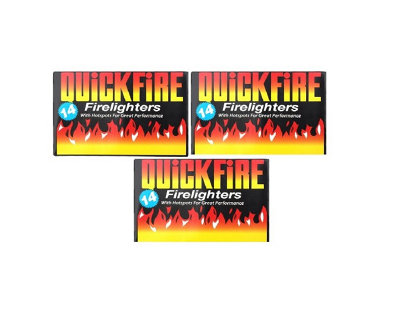 Quickfire Fire Lighters Firelighters Bulk Pack Hotspots Burners BBQ ...