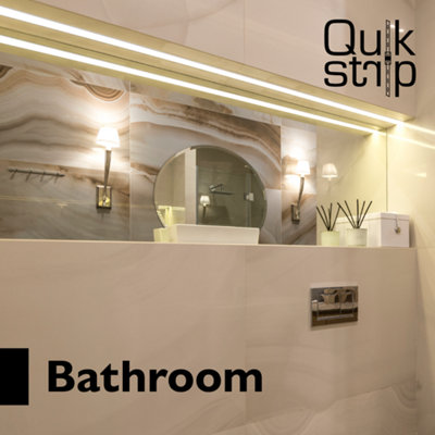 Quik Strip 10W/m SMD LED Strip, 24V IP20 2700K, 120LEDS/m, 950Lm/m, 8mm ...