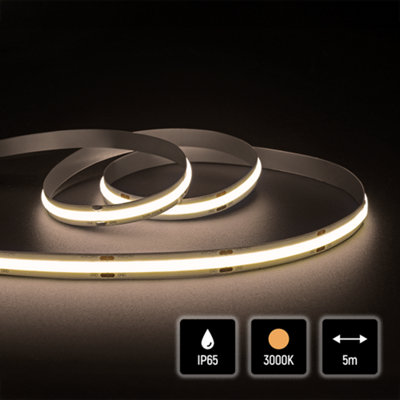Quik Strip 15W/m COB LED Strip, 24V IP65 3000K, 528LEDS/m, 1400Lm/m ...