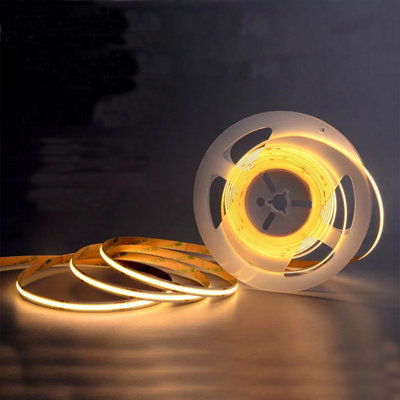 Quik Strip 9W/m COB LED Strip, 24V IP20 2700K, 480LEDS/m, 800Lm/m, 8mm ...