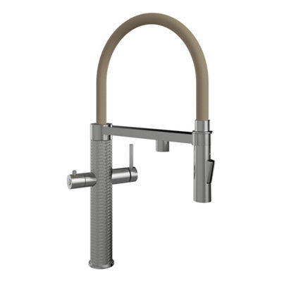 QUILT BOILING WATER TAP CHROME WITH IVORY TUBE