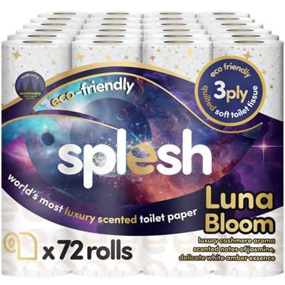 QUILTED LUNA BLOOM 3-PLY LUXURY SCENTED TOILET TISSUE PAPER, 72 ROLLS