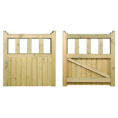 QUORO SINGLE WOODEN GARDEN GATE 750MM WIDE X 900MM HIGH QU01