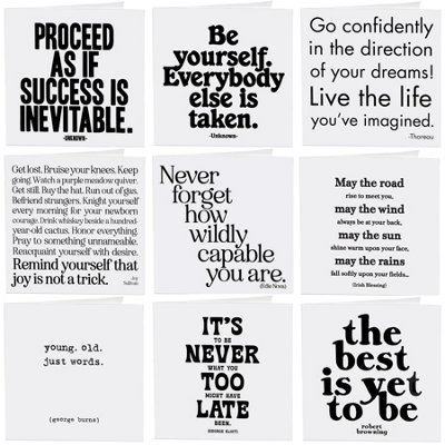 Quotable Motivational Quotes Greetings Cards 9 Multipack Assorted