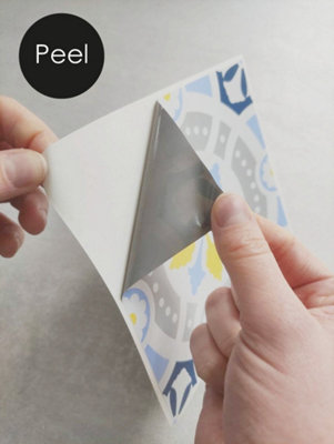 QuoteMyWall Art Deco Flourish Design Removable Tile Stickers Peel ...