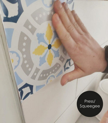 QuoteMyWall Black & Beige Tile Stickers Pack Peel & Stick Tile Decals ...