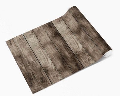 QuoteMyWall Dark Hardwood Furniture Vinyl Wrap For Furniture & Kitchen ...