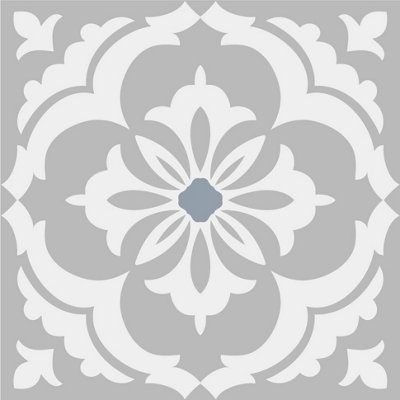 QuoteMyWall Grey & White Mosaic Tile Stickers Peel & Stick Tile Decals ...