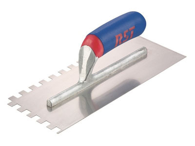 R.S.T. 10mm Notched Trowel with Soft Touch Handle for Tile Adhesive ...