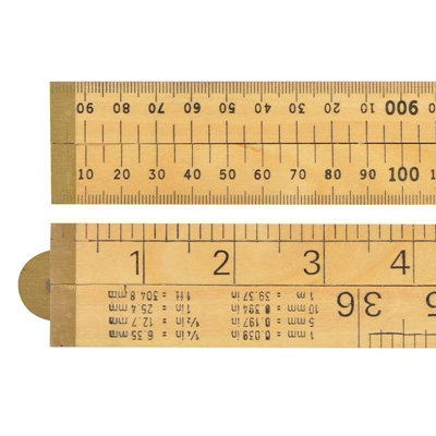 R.s.t. Wooden 4 Fold Rule 1m / 39in (blister Packed) Multi Colour (One ...