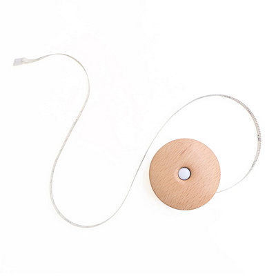 R/TAPE MEAS BEECH RND - Retractable Tape Measure: Beech Wood: Round ...