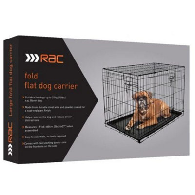 Rac Metal Fold Flat Crate With Plastic Tray Lge 91x62x56cm | DIY at B&Q