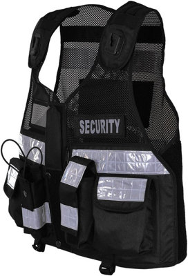 RAC3 High-Vis Security Vest, Reflective Strips, Body Camera Mount ...
