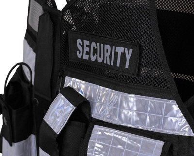 RAC3 High-Vis Security Vest, Reflective Strips, Body Camera Mount ...