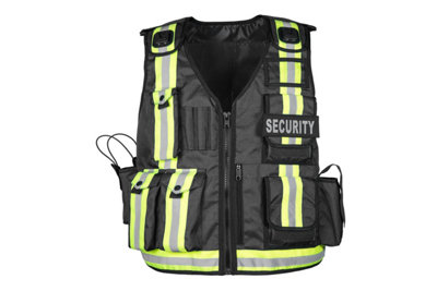 RAC3 High-Vis Security Vest, Reflective Strips, Body Camera Mounts ...