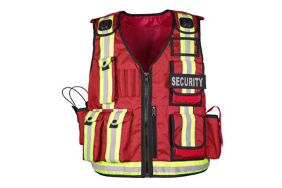 RAC3 High-Vis Security Vest, Reflective Strips, Body Camera Mounts ...