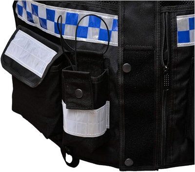 RAC3 High-Visibility Security Vest with Reflective Strips, Blue Checker ...