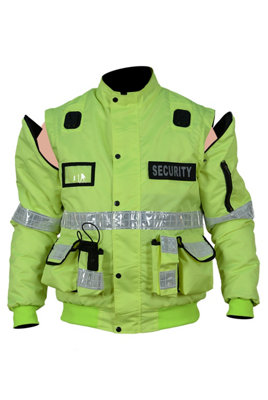 RAC3 Mens 2 in 1 Security Doorman Jacket Vest with Removable Sleeves ...