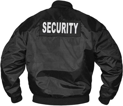RAC3 Security Bomber Jacket for Men - Durable Black Nylon with ...