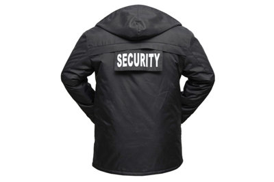 RAC3 Security Parka Jacket with Hood for Men, Water-Resistant ...