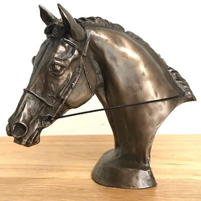 Race Horse Eventer Head Sculpture In Solid Cold Cast Bronze, Designed ...