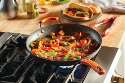 Rachel Ray Classic Brights Black Round Hard Anodised Aluminium ...