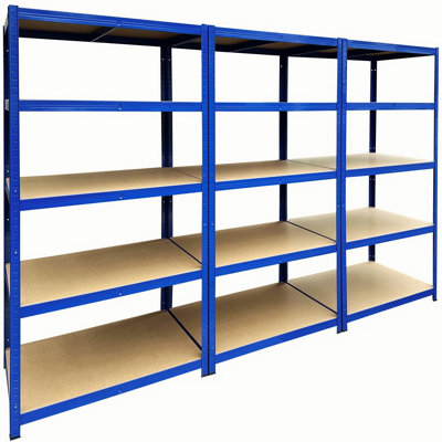 Racking Monkey 180x90x60cm 3 Bay Garage Shelving Units 200kg UDL Per ...