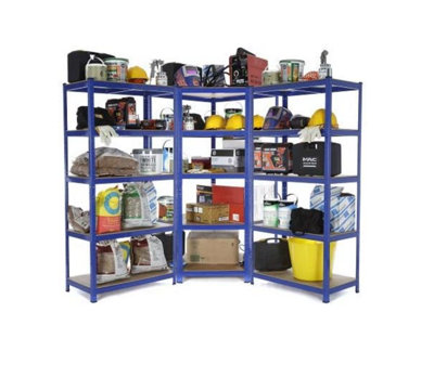 Racking Solutions Heavy Duty Garage Corner shelving kit, 1 Corner unit ...