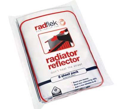 Radflek Radiator Reflector Panels - 8 Sheets, Foil - Energy & Heat ...