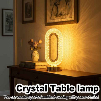 Radiant Crystal Ambient Lamp Modern Oval Design