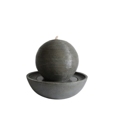 Radiant Sphere Solar Powered Water Feature With Cover