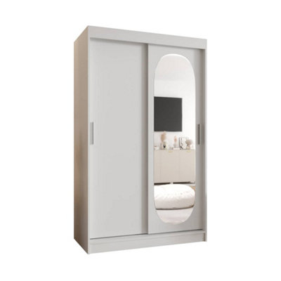 Radiant White Royal Sliding Door Wardrobe 1200mm x 2000mm x 620mm - A ...