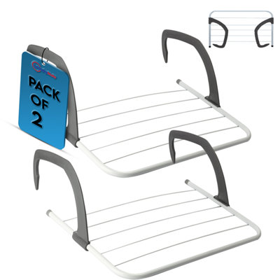 Radiator Airer 5 Bars Over Door Clothes Airer Adjustable Folding ...
