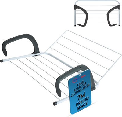 Radiator Clothes Airer 9 Bar Foldable Clothes Drying Rack with ...