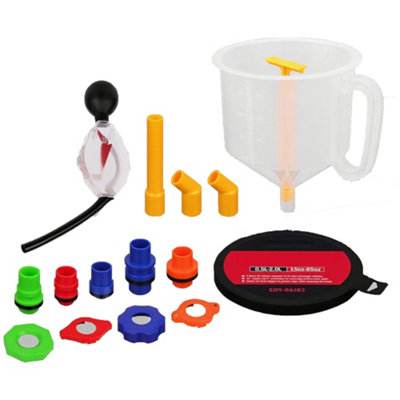 Radiator Coolant Filling Anti Spill Funnel Kit with Universal Vehicle ...