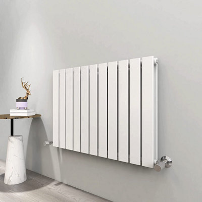 Radiator Double Panel (H)600mm Flat Panel Vertical Column Radiator White