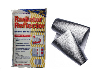 Radiator Foil Reflector Insulation Sheet Energy Saving Home Heating 4M ...