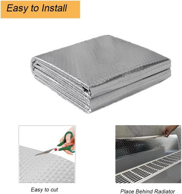 Radiator Heat Reflector Back Foil Heat Reflective 5M Heat Energy Saving ...