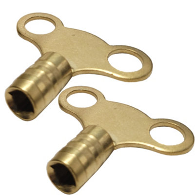 Radiator Key for Bleeding and Venting Radiators 5mm Heavy Duty Brass ...
