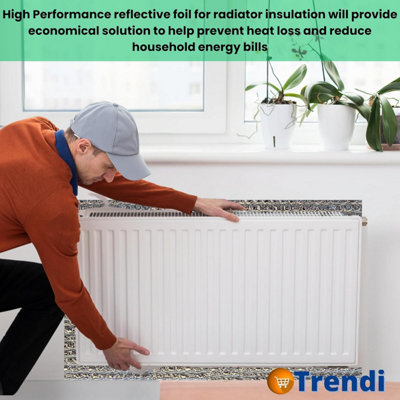 Radiator Reflective Foil Insulation - Energy-Saving Heat Reflector, Cut ...