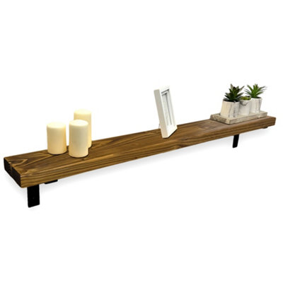 Radiator Shelf 15cm Deep Handmade Solid Board with Steel Brackets ...