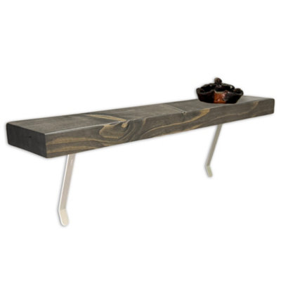 Radiator Shelf NO Drill, Rustic Slim Narrow Hallway (Driftwood, 90cm)