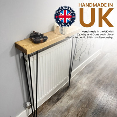 Radiator Shelf, Rustic Narrow Shelf for Hallway Console With Hairpin ...