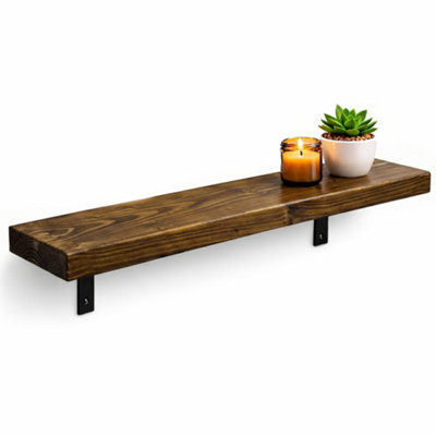 Radiator Shelf Wall Mounted Solid Wood, Narrow Radiator Cover 15cm Deep ...