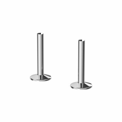 RadiLux 130mm Chrome Radiator Pipe Covers & Collars Rad Pipes Trim ...