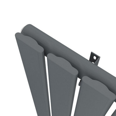 RadiLux Anthracite Designer Radiator Vertical Flat Panel Single Panel ...