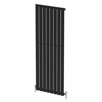 RadiLux Black Designer Radiator Vertical Flat Single Panel Rad ...